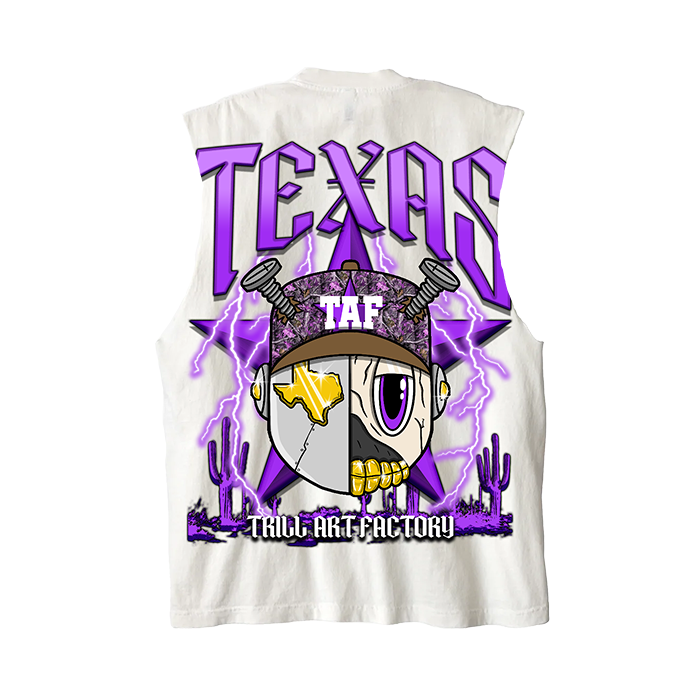Astroid "Texas" Purple/Off White - Premium Tank – Trill Art Factory
